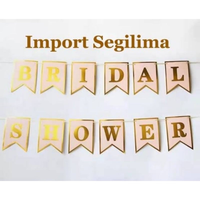 Jual New Banner Bridal Shower Bride To Be Segi Lima | Shopee Indonesia