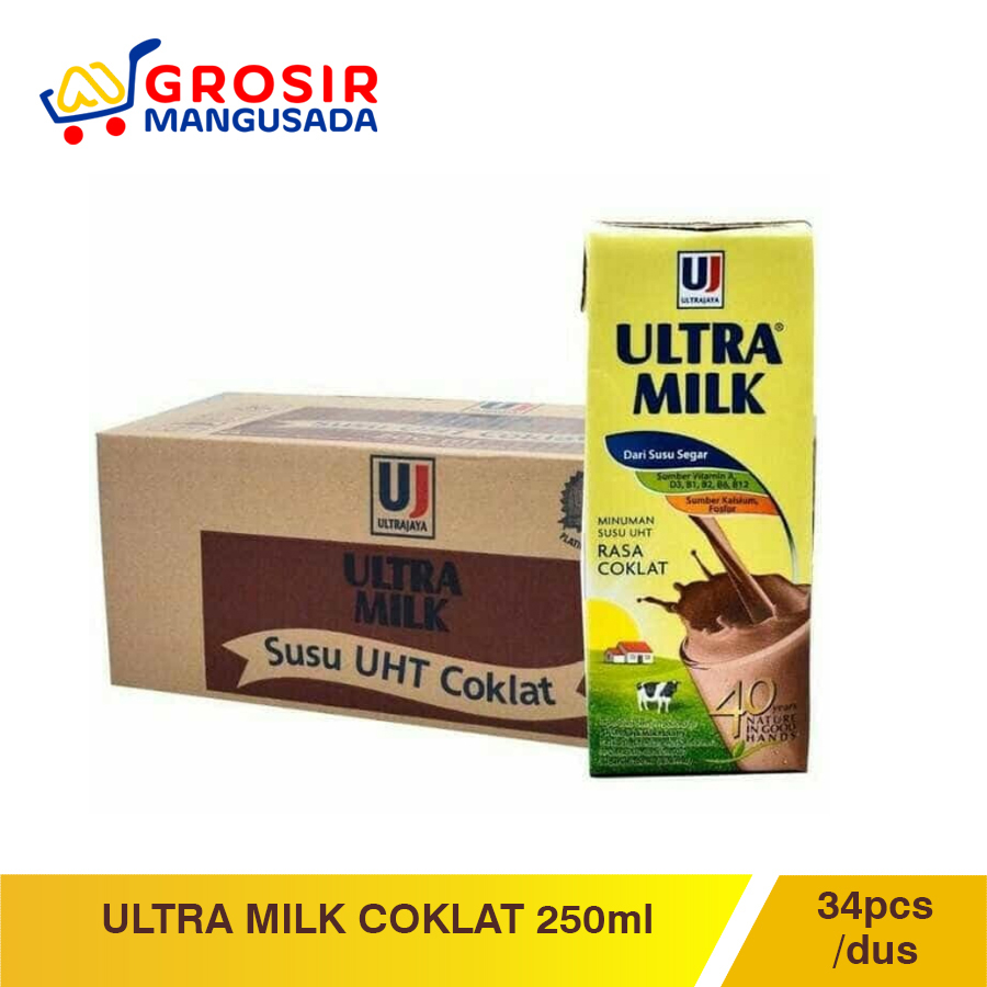 Jual Ultra Milk Coklat 250ml Grosir - Pesan Sekarang 1 dus isi 24pcs ...