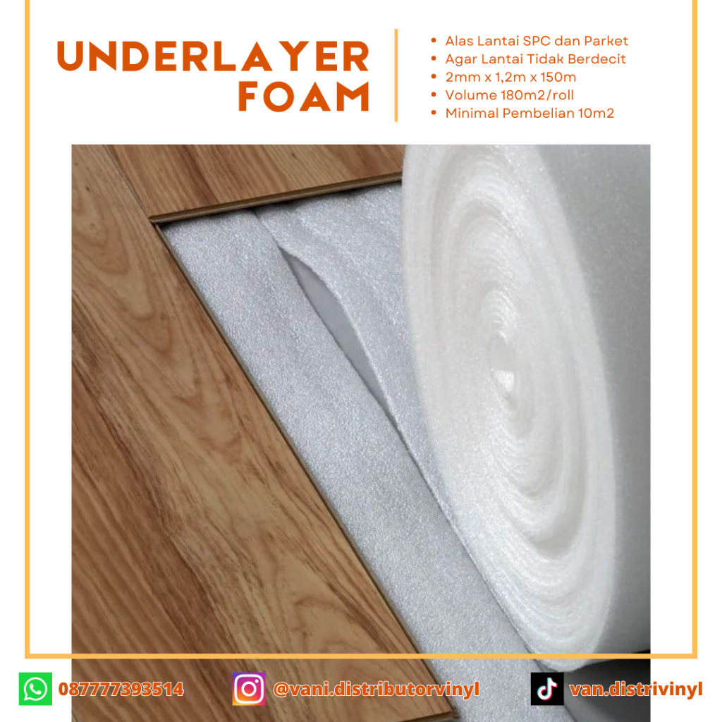 Jual PE FOAM 2mm / Underlayer 2mm / Lantai Vinyl & SPC Flooring ...