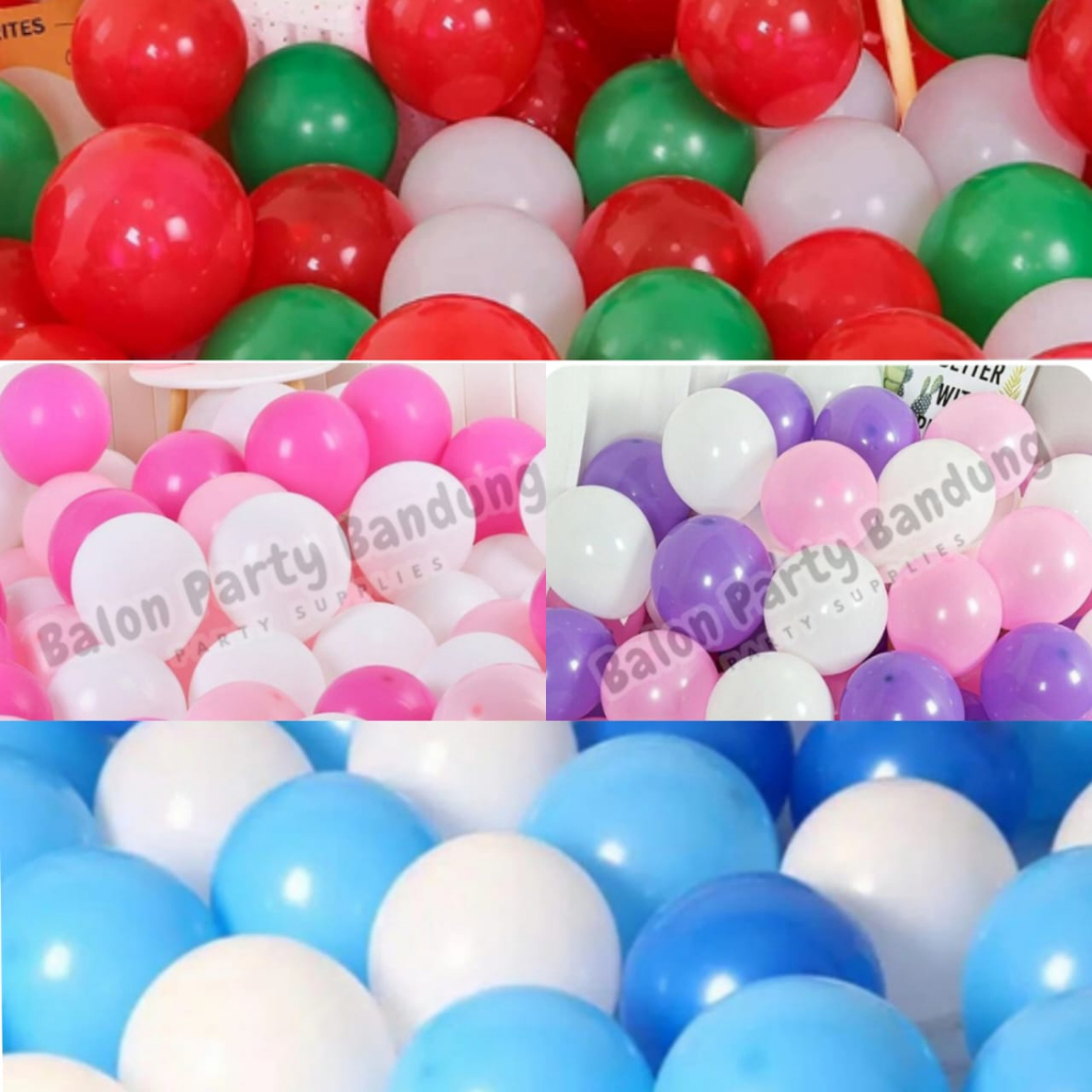 Jual BALON PARTY Paket Balon Latex Doff Matte Mix ( ISI 15 Dan 30 PCS ...