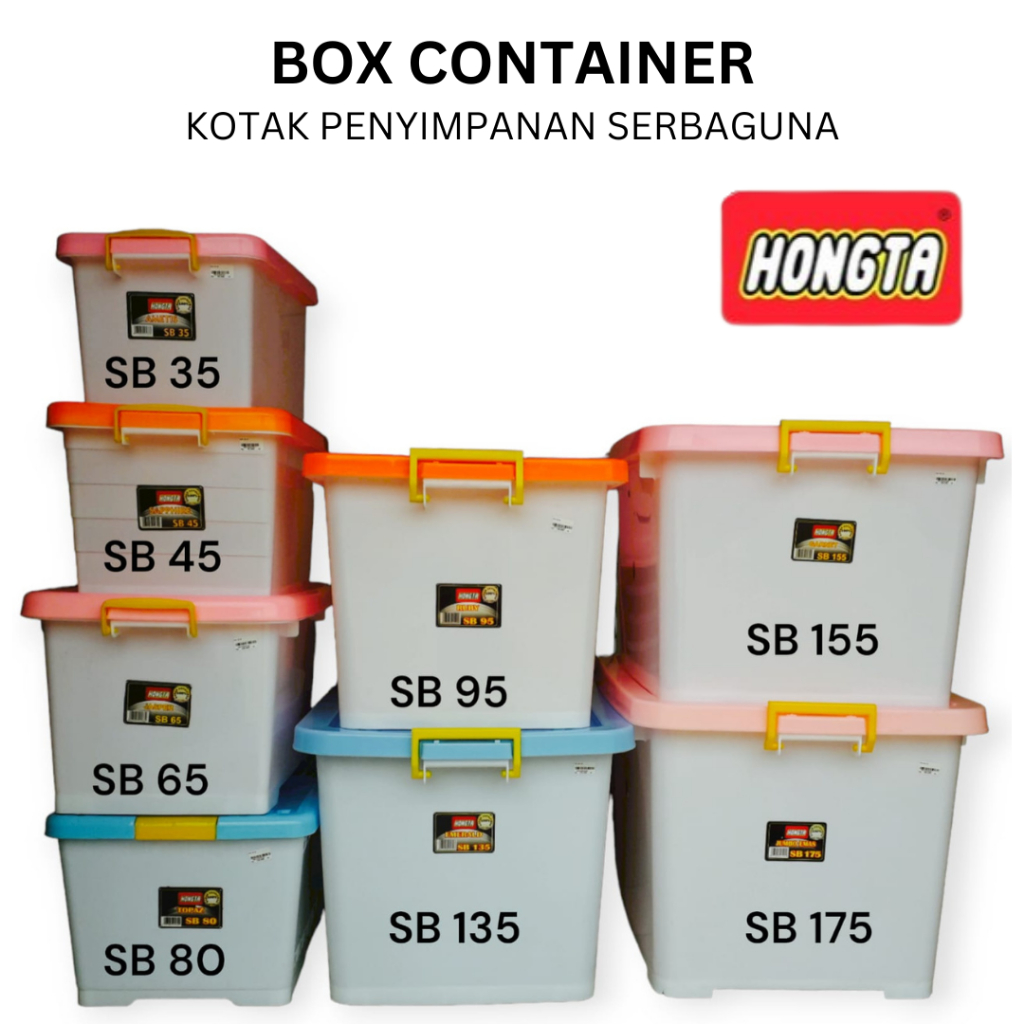 Jual Hongta - Kotak Penyimpanan Container Kontainer Box Plastik Tebal ...