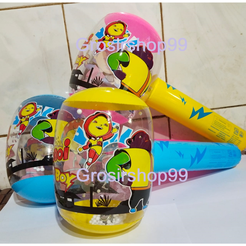 Jual Mainan Balon / Tiup Bentuk Palu Motif Frozen & Boboboy bahan PVC ...