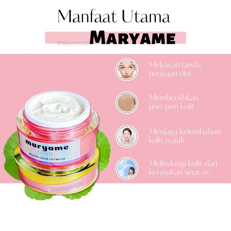Jual MARYAME BEAUTY GLOW UP/CREAM MARYAM | Shopee Indonesia
