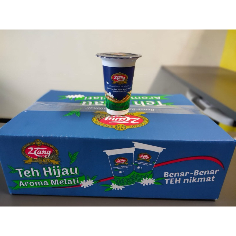 Jual TEH GELAS 2TANG JASMINE GREEN TEA CUP 1 DUS ISI 24 (@160ml) | Shopee Indonesia