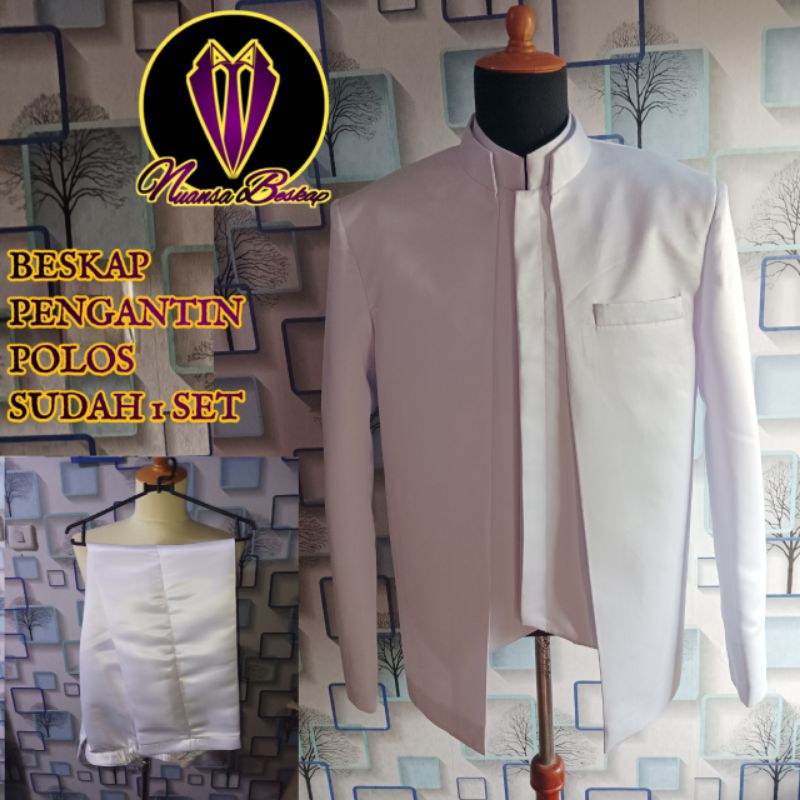 Jual Beskap pengantin / Beskap basofi polos / Beskap manten / Beskap ...