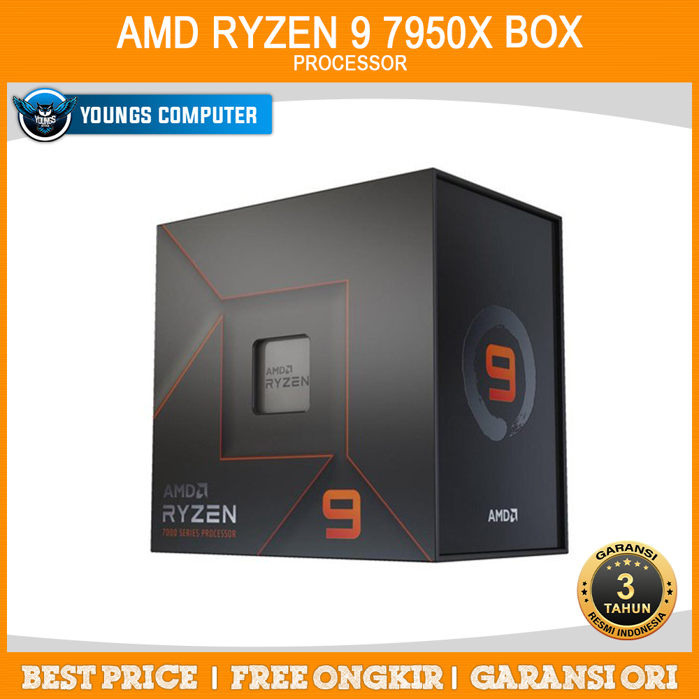 Jual AMD RYZEN 9 7950X BOX | 5.7GHz 16C 32T | Processor AM5 Raphael Zen ...