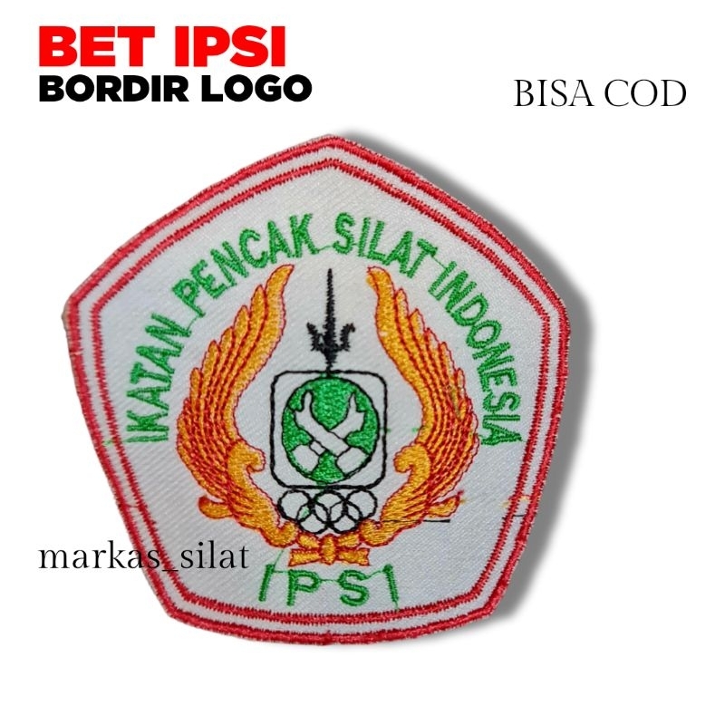 Jual Logo IPSI Badge Ikatan Pencak Silat Indonesia Bordir Warna Putih ...