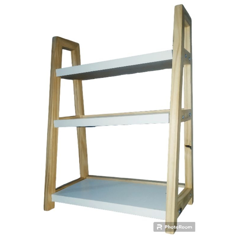 Jual Rak 3 Tingkat Multifungsi Rak Bumbu Dapur Serbaguna Rak Kayu Duduk ...