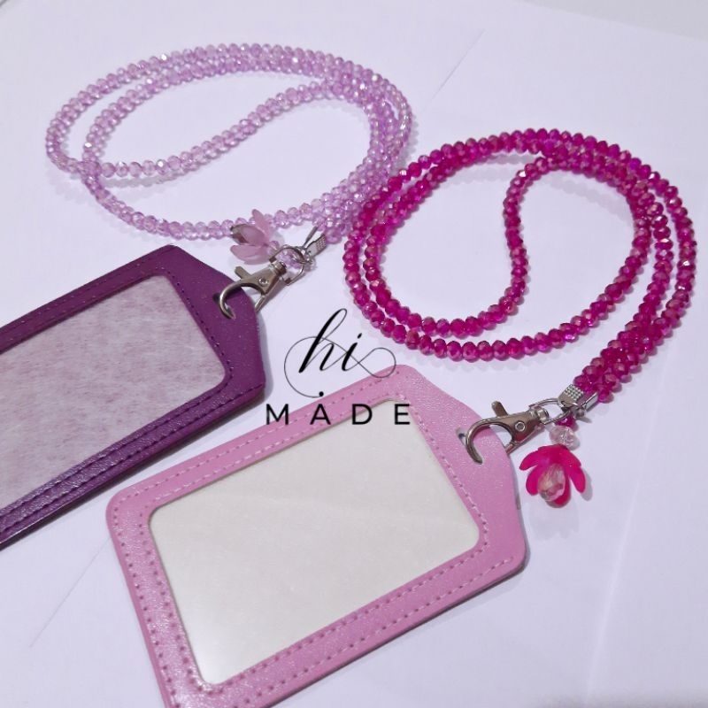 Jual Lanyard crystal name tag kristal tali gantung photocard holder id ...
