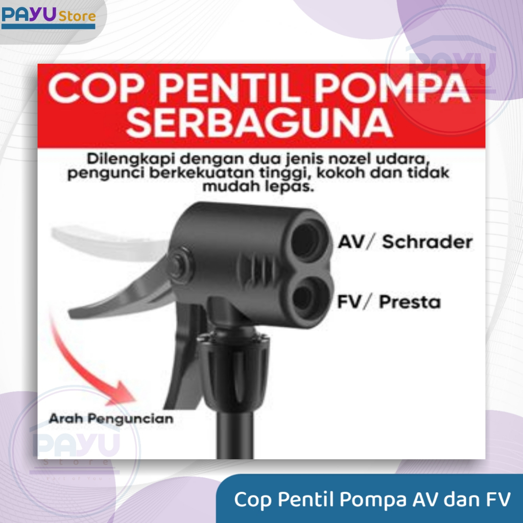 Jual [PY151] Cop Pentil Pompa Schrader Presta AV Dan FV Serbaguna ...