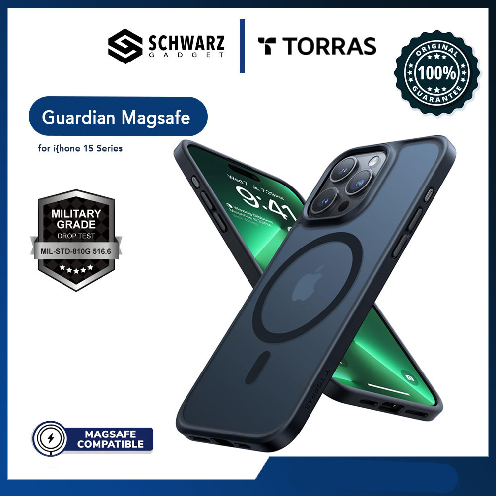 Jual Torras Guardian Magsafe Matte Case iPhone 15 Pro Max Plus Slim ...