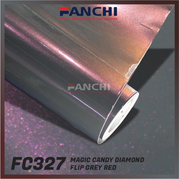 Jual 50cm Sticker Fanchi FC327 Magic Candy Diamond Flip Grey Red per ...