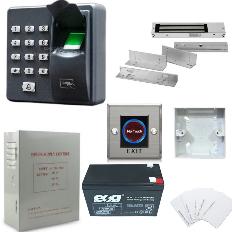 Jual paket akses door rfid fingerprint zkteco x6 paket access door fingerprint paket access ...