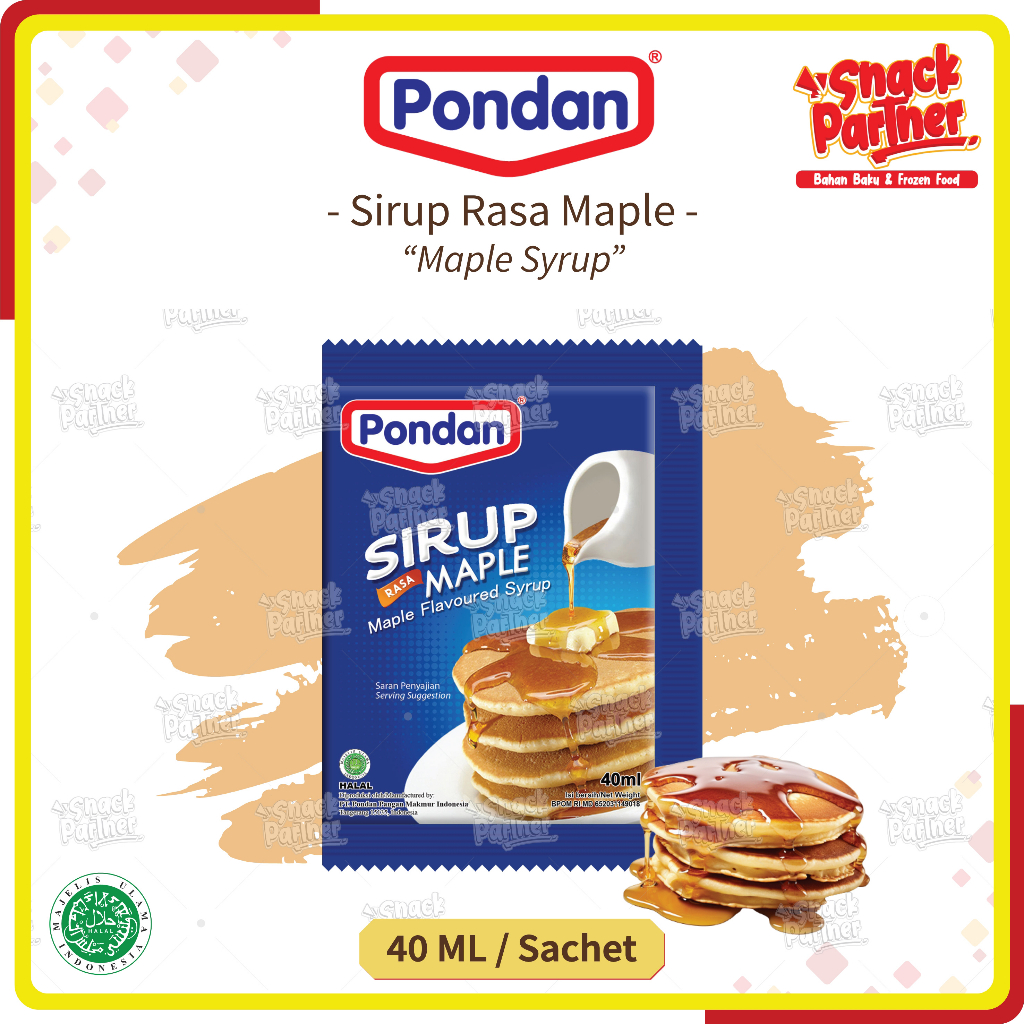 Jual PONDAN MAPLE SYRUP 40 ML / Sachet - Sirup Rasa Mapel Flavoured ...