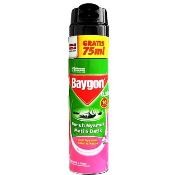 Jual Baygon Aerosol Flower Garden 600 ML + 75 ML | Shopee Indonesia