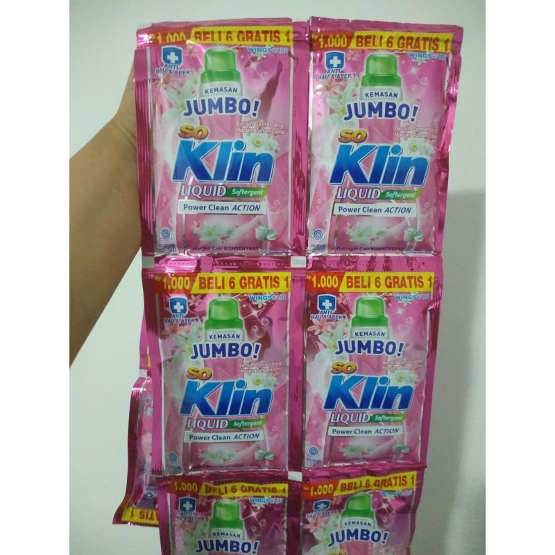 Jual So KLIN Liquid Detergent Cair 55 ml - Liquid Sachet Renceng 1000an ...