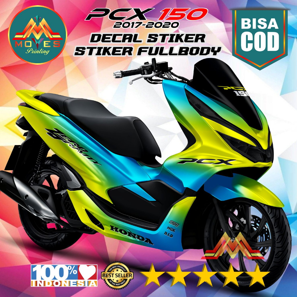 Jual stiker pcx 150 full body decal stiker motor pcx 150 motif bunglon ...
