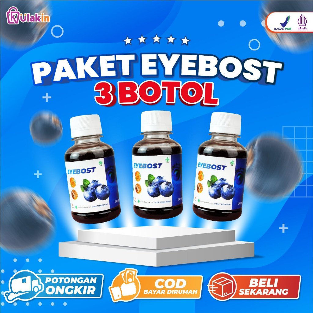 Jual EYEBOST Paket 3 Botol Multivitamin Mata Membantu Mengurangi Mata ...