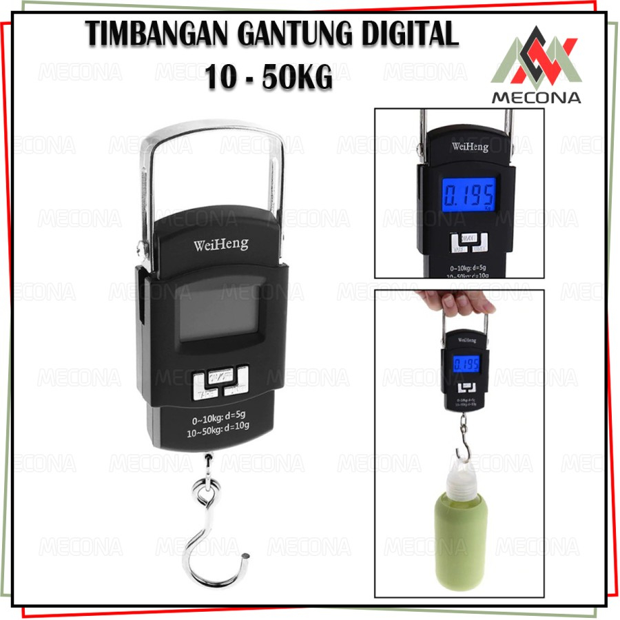Jual MECONA - Timbangan Digital Gantung WeiHeng WH-A08 Kapasitas 50kg ...