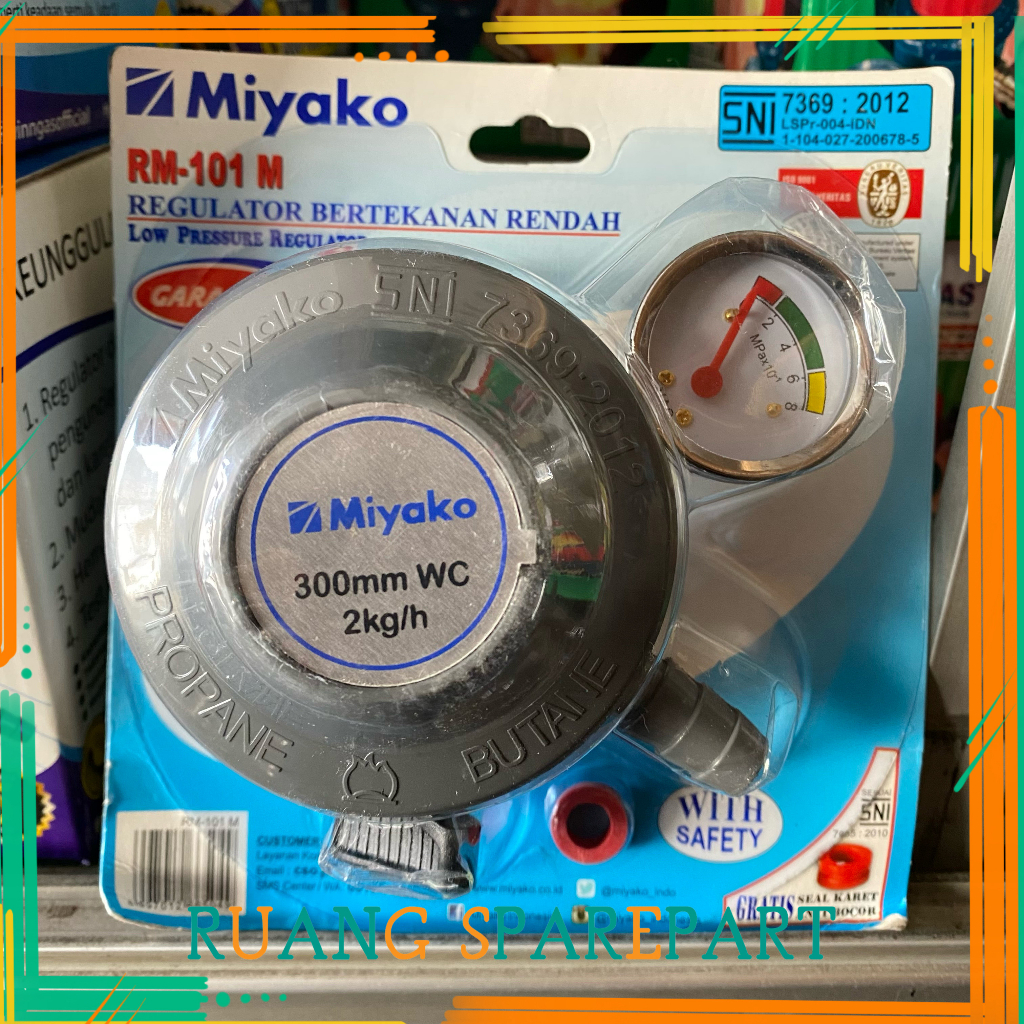 Jual MIYAKO GAS REGULATOR RM 101M / RM101M / RM101 M / RM-101 M TEKANAN ...