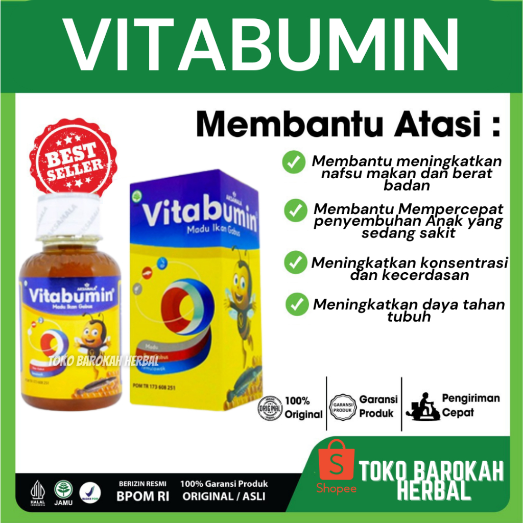 Jual VITABUMIN - Madu Ikan Gabus 130ml Penambah Nafsu Makan Anak Dan Dewasa Original | Shopee ...