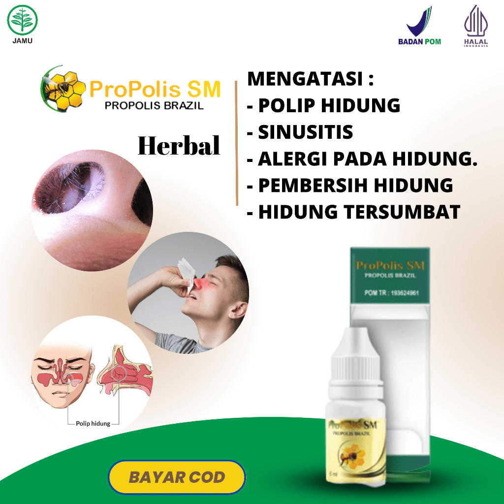 Jual Propolis SM Obat Sinusitis Polip Hidung Tidak Bisa Mencium Bau Untuk Anak Dan Dewasa BPOM ...