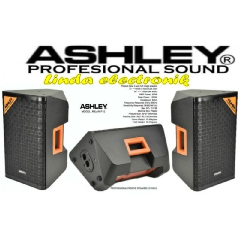 Jual speaker pasif Ashley Milan p10 10 inch 1 buah original | Shopee ...