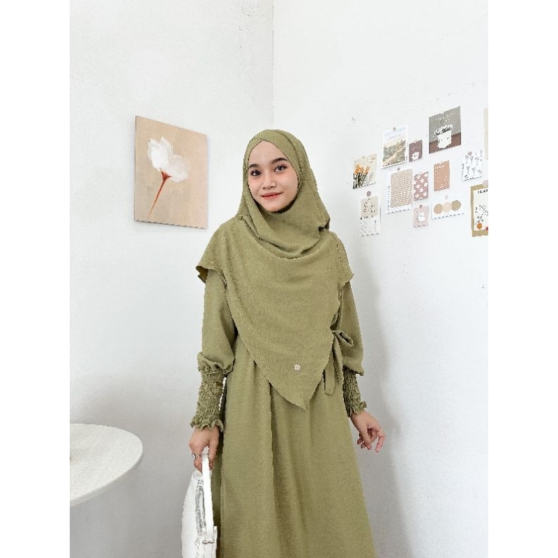 Jual gamis set fk French khimar pet silang - gamis syar'i set - elwie.id - seragam muslimat ...