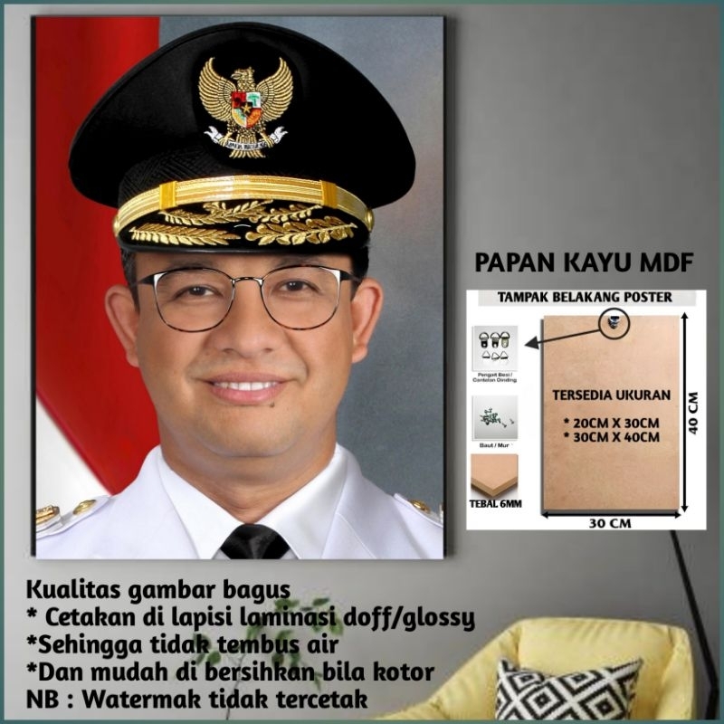 Jual Hiasan dinding poster anis baswedan untuk walldekor atau dekorasi ...