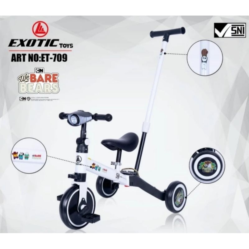 Jual Sepeda Roda 3 EXOTIC Balance Bike 4 in 1 Musik - PUTIH | Shopee ...