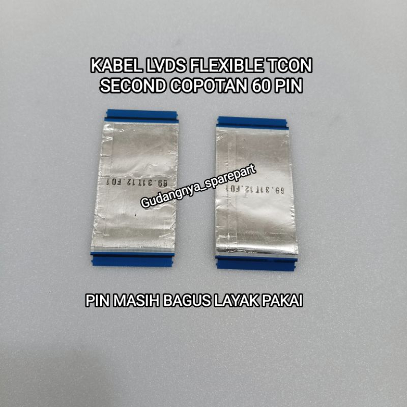 Jual KABEL LVDS 60 PIN FLEXI FLEKSIBEL FLEXIBLE TCON T CON KE PANEL ...