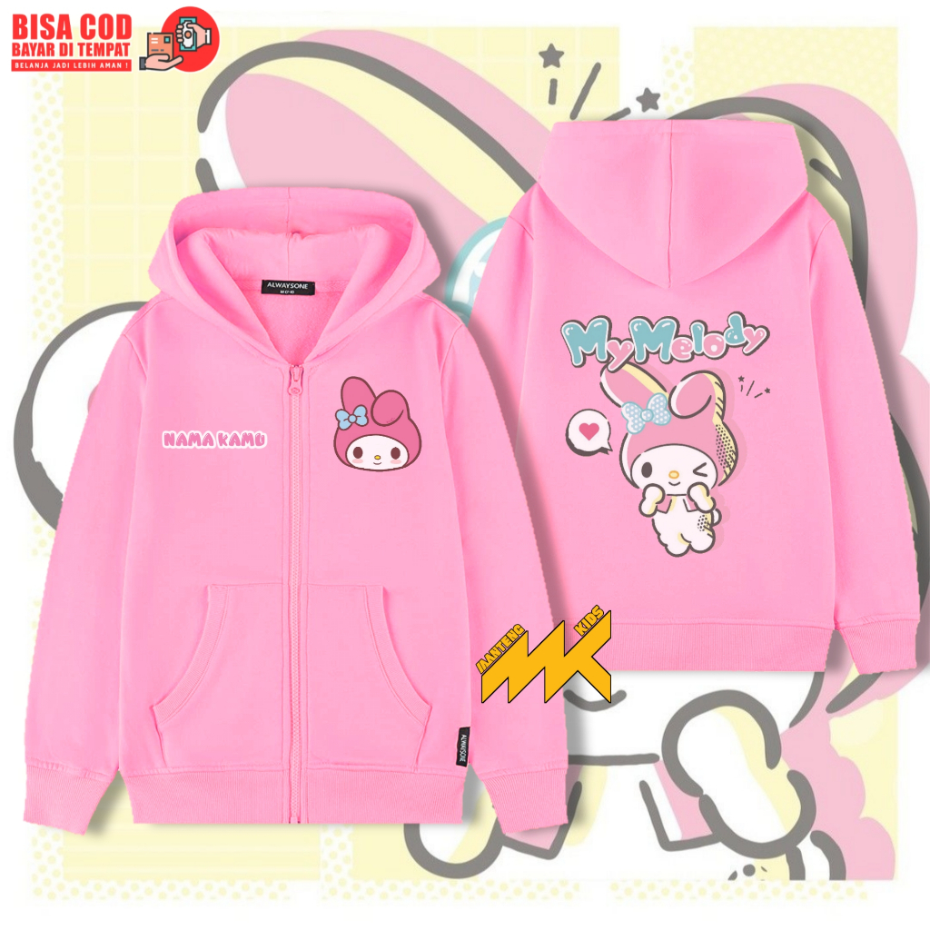 Jual Jaket Hoodie Zipper anak my melody / hoodie anak my melody | Shopee Indonesia