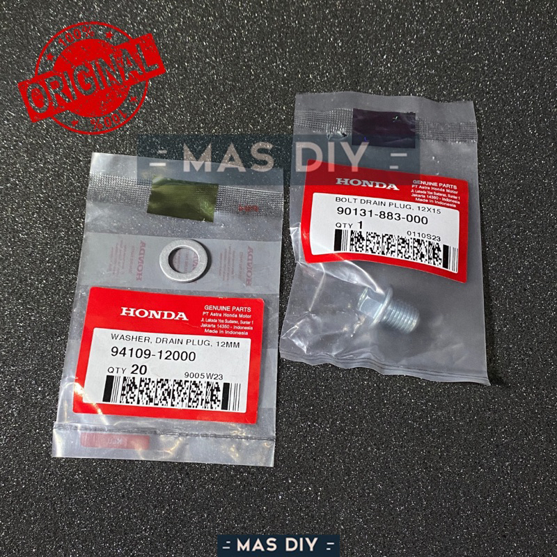Jual Baut Pembuangan Tap Oli Bolt Drain Plug & Ring Aluminium Vario 150 ...