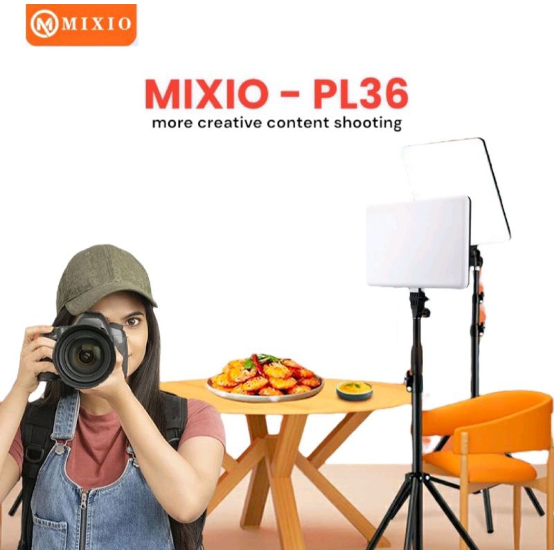 Jual MIXIO - PL36 Lampu Foto LED Video Light LIVE STREAMING Tripod ...