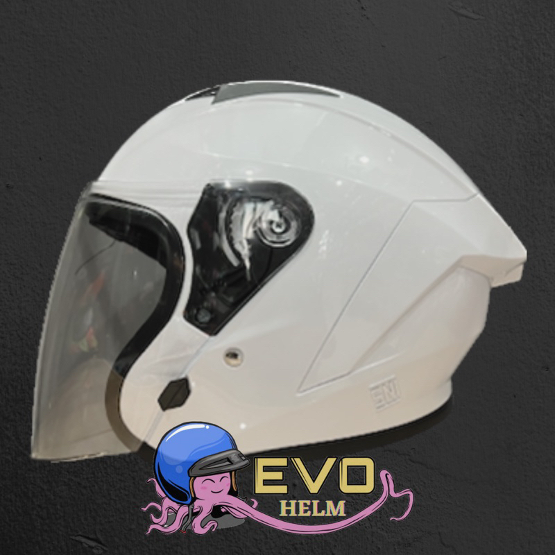 Jual HELM HALF FACE RR15 SOLID WHITE GLOSS - VENUS HELM | Shopee Indonesia