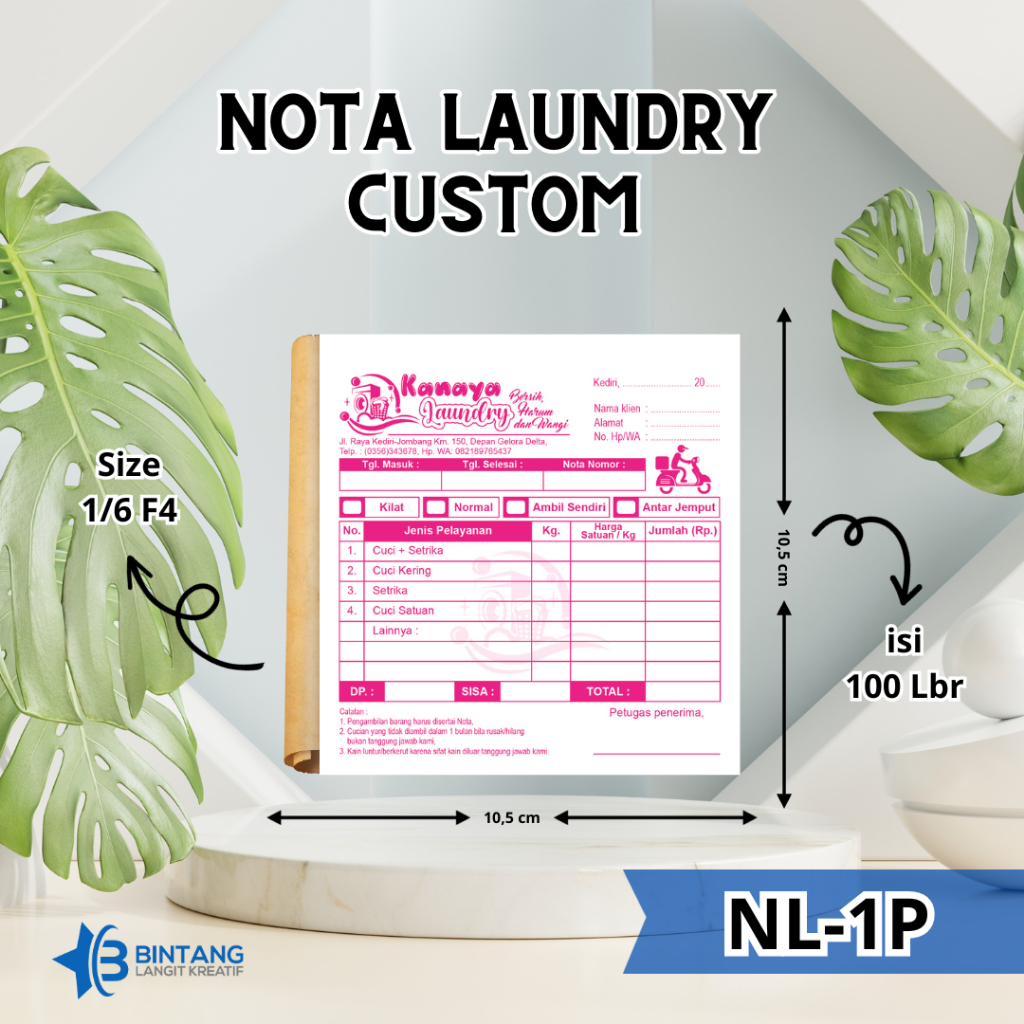 Jual NOTA LAUNDRY MINI NCR 2 PLY FOLIO (Isi 100 Lembar) | Shopee Indonesia