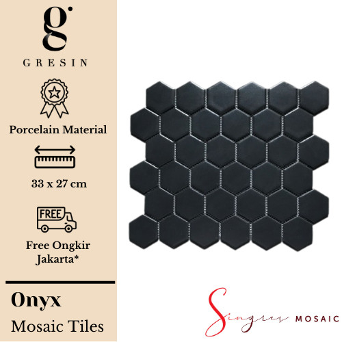Jual Onyx Hexagonal Singres Mosaic Tiles | Mosaic Keramik | Shopee ...