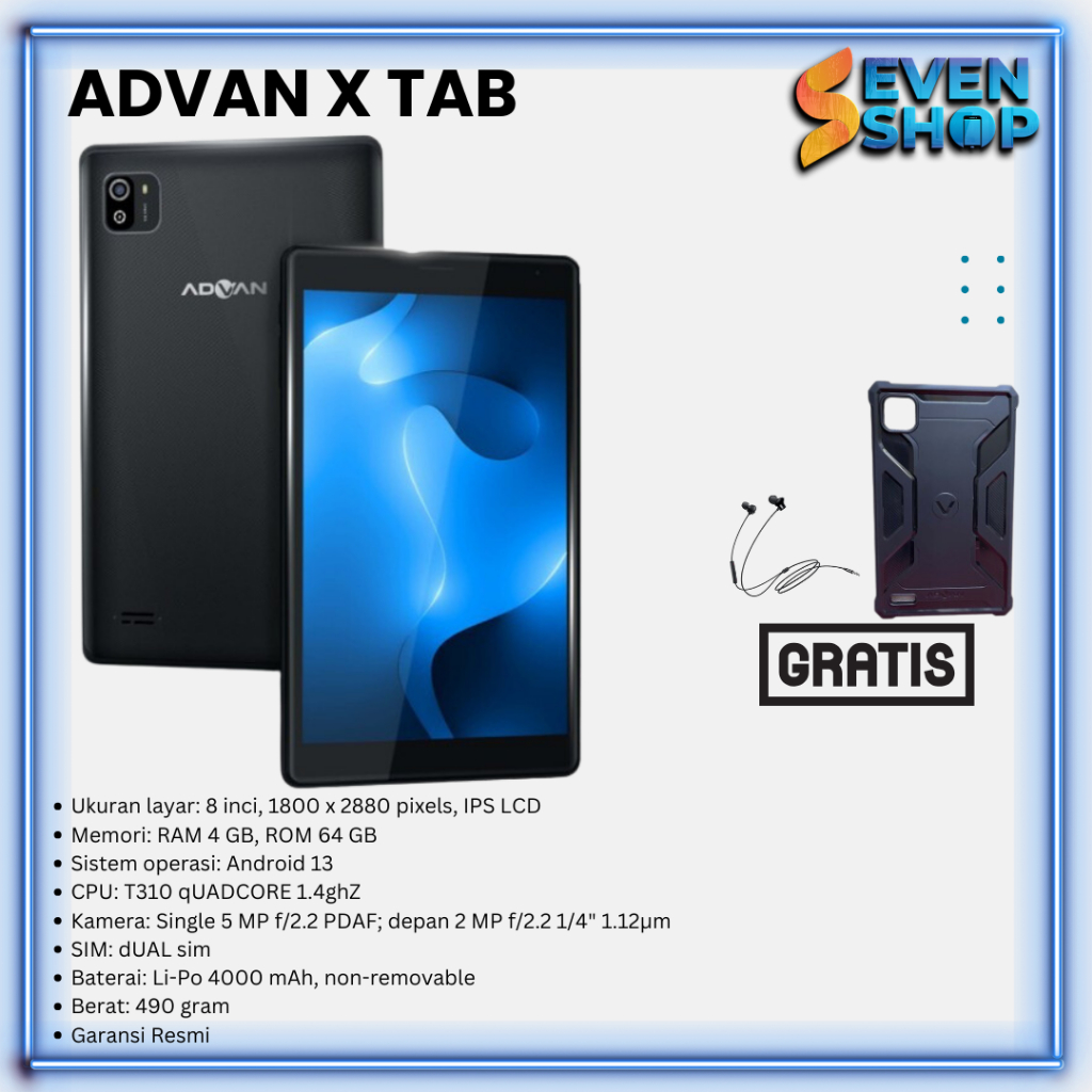 Jual ADVAN XTAB 4/64 GARANSI RESMI HITAM | Shopee Indonesia