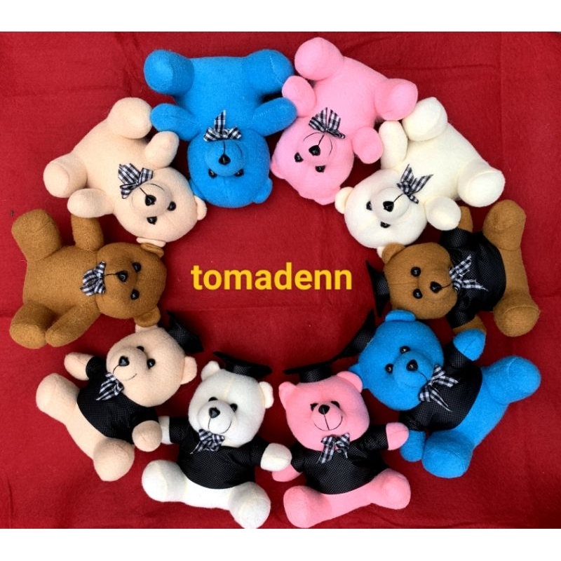 Jual boneka beruang mini 15 cm boneka Teddy bear wisuda beruang mini ...