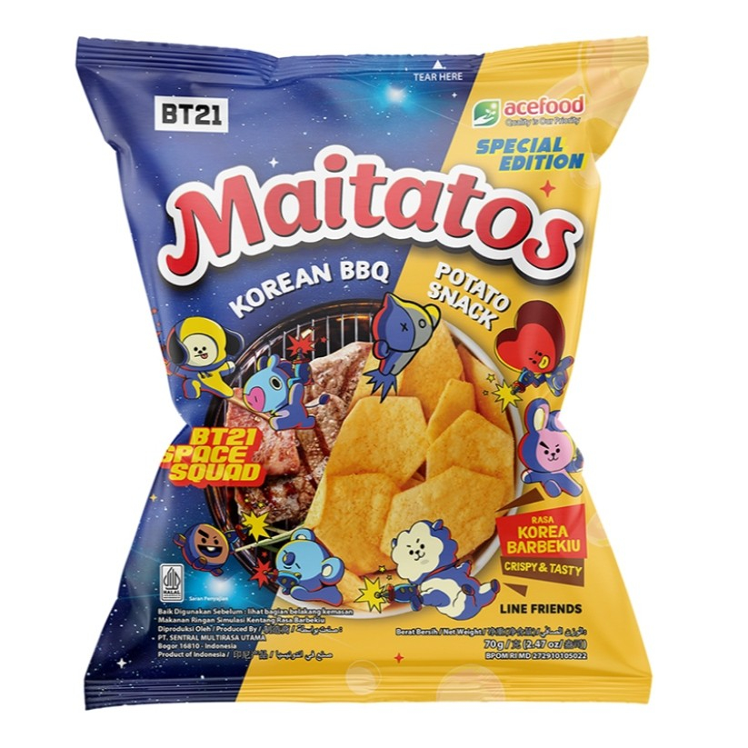 Jual Maitatos Keripik Kentang Korean Barbeque 70gr | Shopee Indonesia