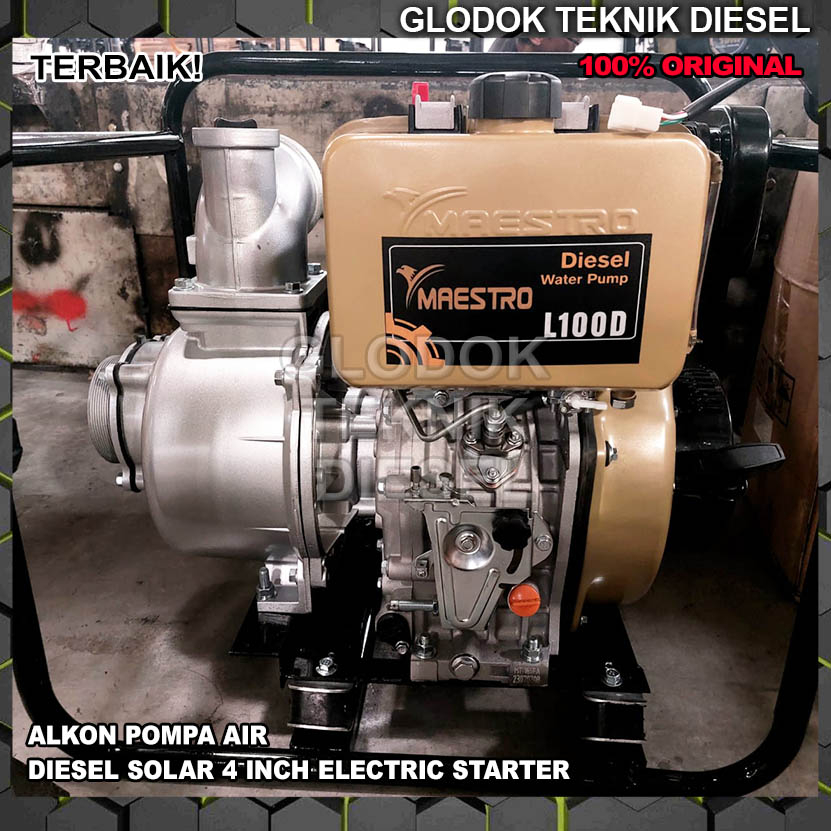 Jual Mesin Pompa Air Sawah Alkon 4 INCH Diesel Electric Starter Start Solar Maestro Type L100D ...