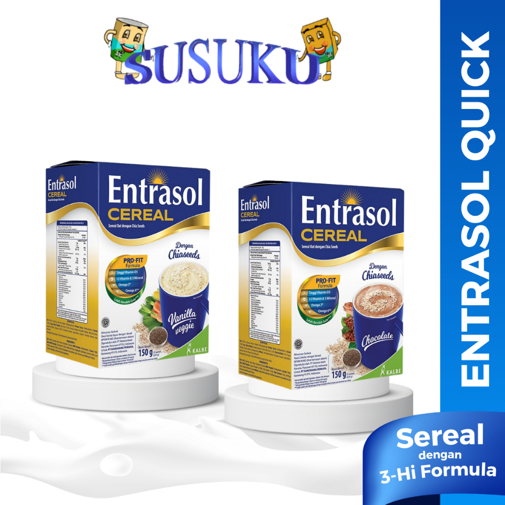 Jual Entrasol Quick Start Cereal Rasa Vanila/Cokelat 5x30gr | Shopee ...