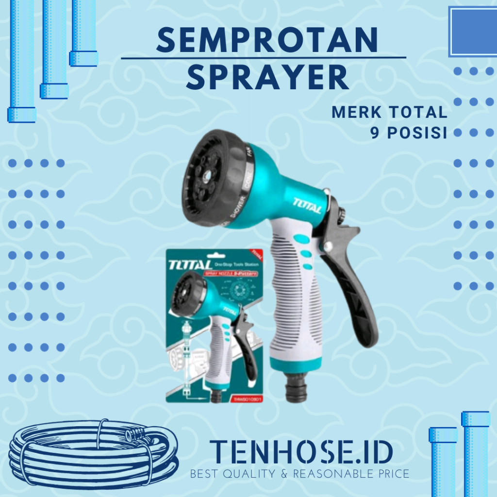 Jual Semprotan Selang Air Sprayer Selang Air 9 Posisi TOTAL ( Kualitas ...