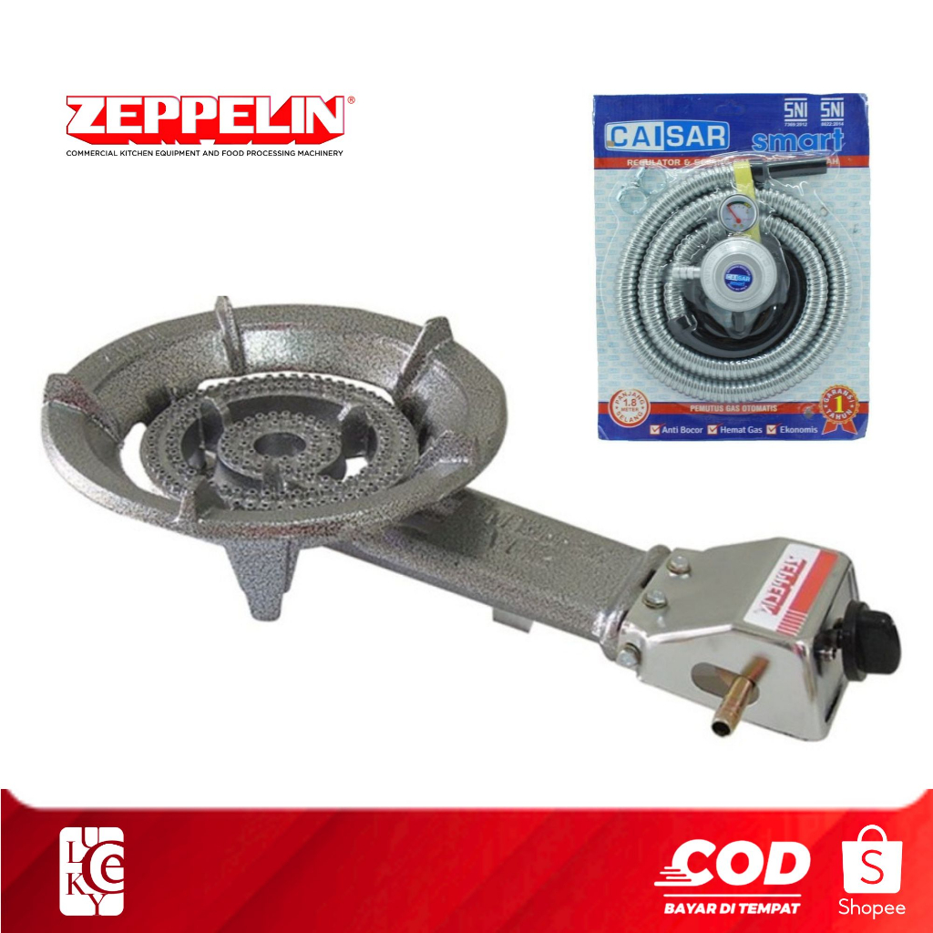 Jual Kompor Cor Api Seribu Zeppelin 1 Tungku ZV-258 Api Biru Bahan Besi ...