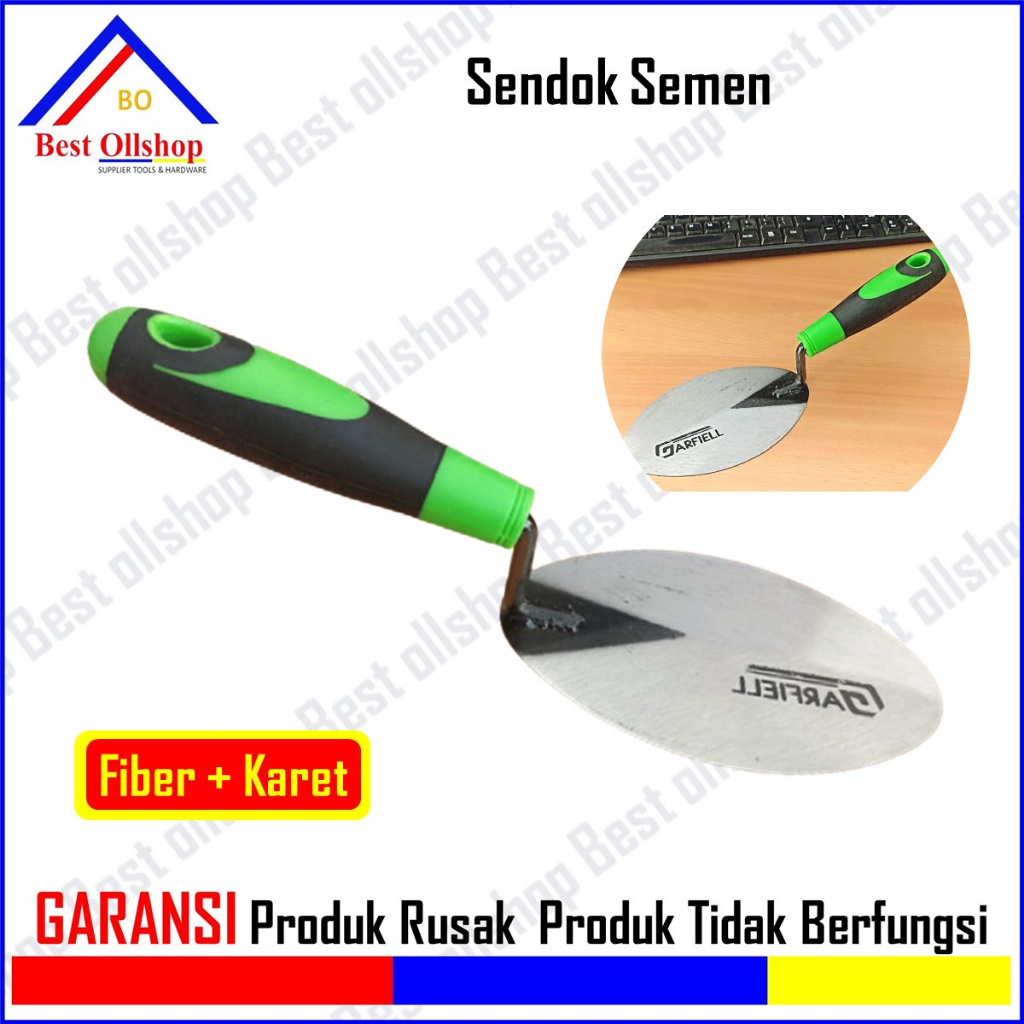 Jual Sendok Tembok 6 Inci Gagang Fiber + Karet Sendok Semen 6 Cetok ...