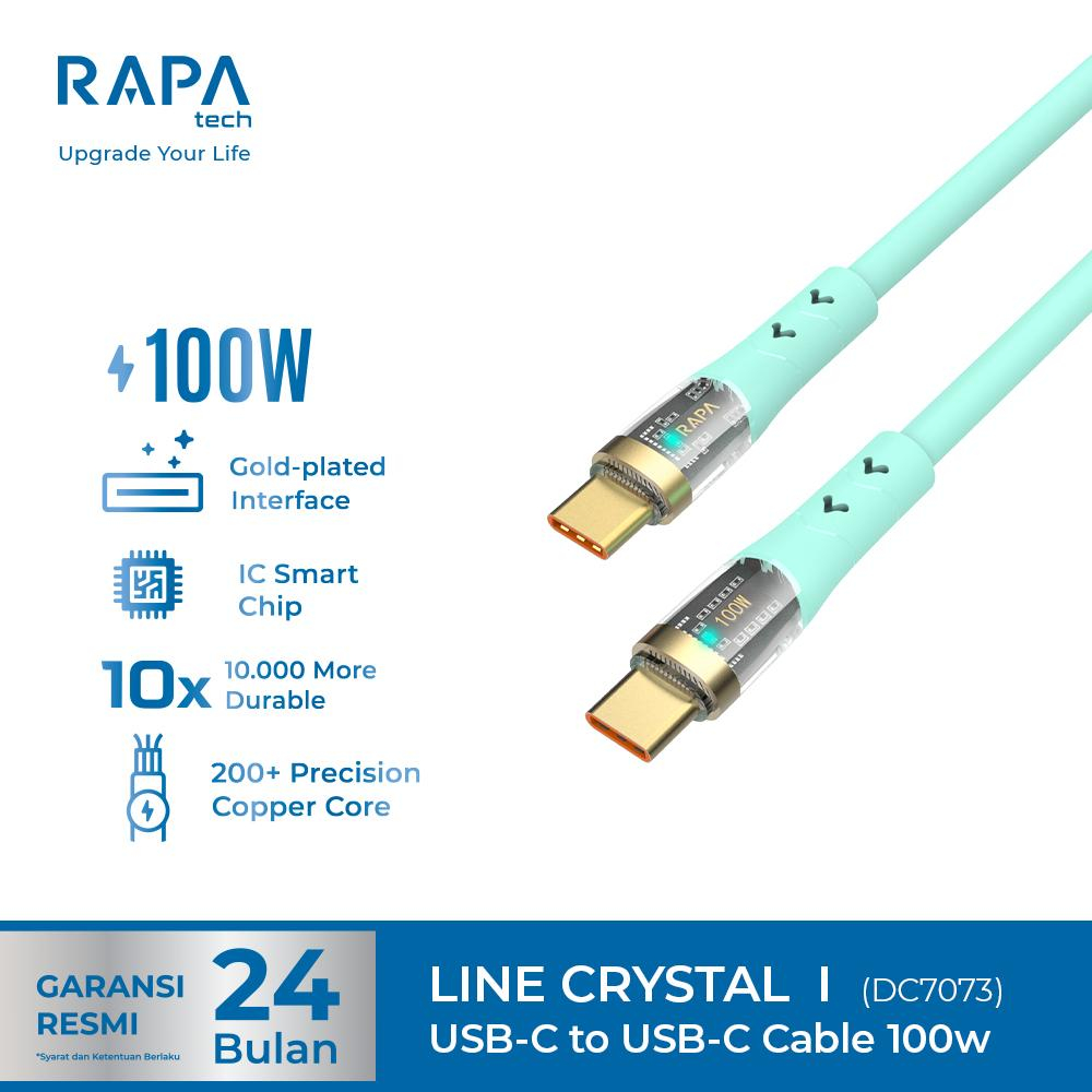 Jual RAPA CRYSTAL I USB-C to USB-C Cable 100W | Shopee Indonesia