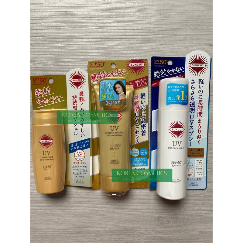 Jual KOSE SUNCUT PERFECT GEL ESSENCE PROTECT SPRAY SUPER WATERPROOF SPF50 ORIGINAL JAPAN ...