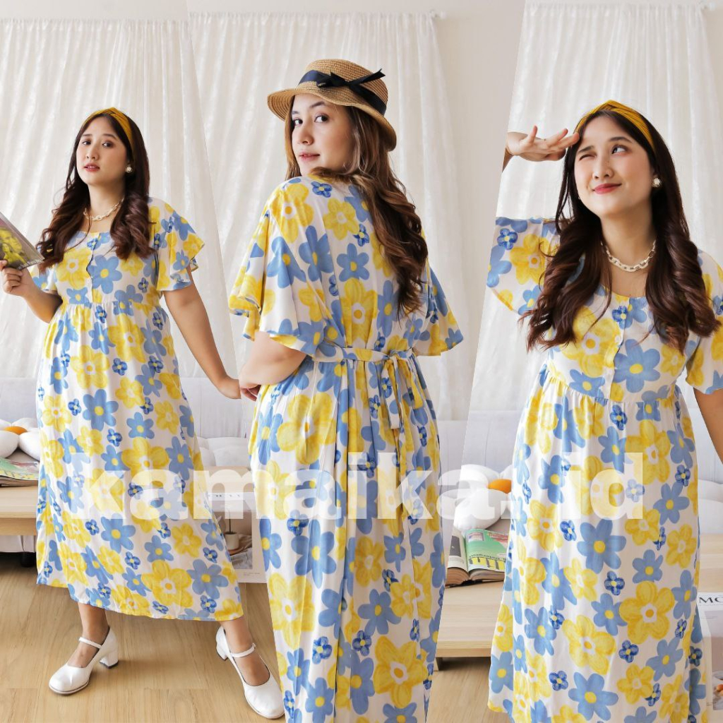 Jual Mesya dress LD 120 standar & LD 140 jumbo / daster busui jumbo ...