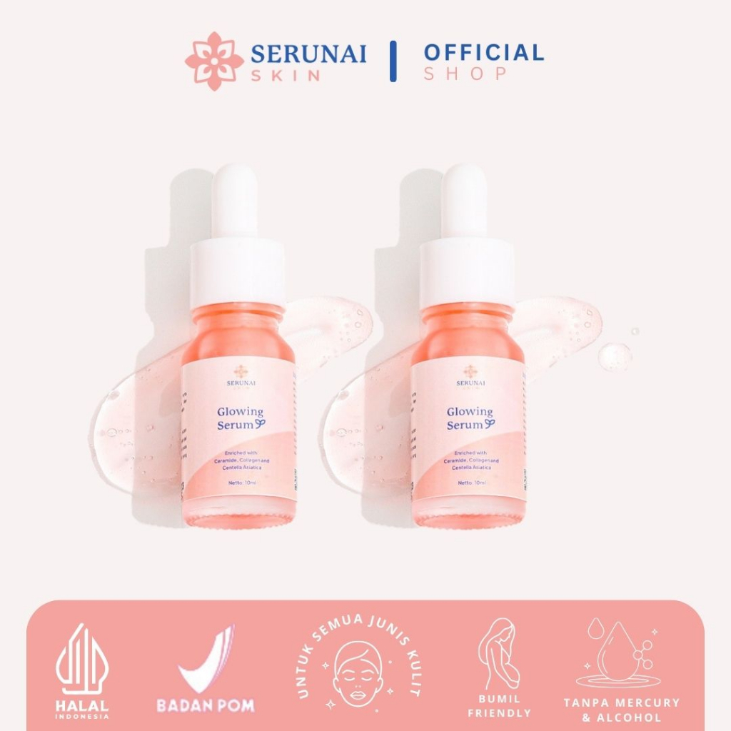 Jual Glowing Serum - Serunai Skin 2 Pcs (Serum Pencerah Wajah ...