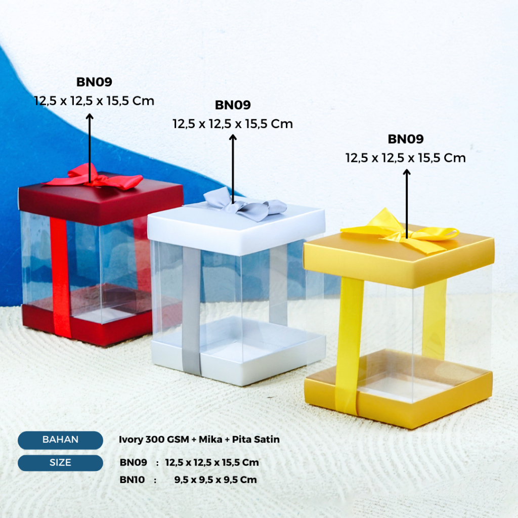Jual Gift box / Box Mika / Kotak Hadiah / Box Transparan Mika Bening ...